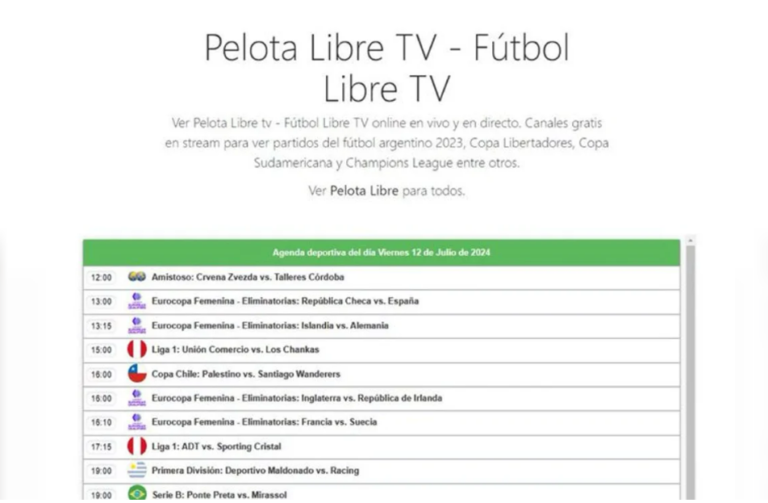 Pelota Libre, la nueva página que apareció tras el cierre de Fútbol Libre